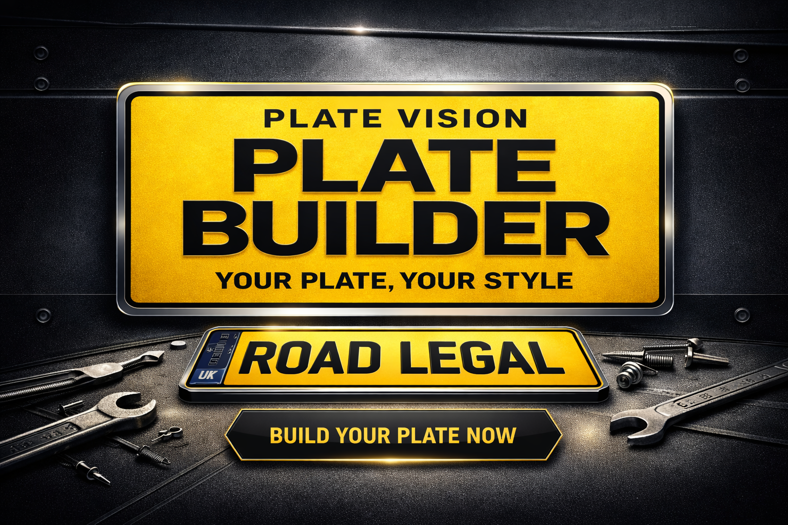 Custom Number Plate Builder UK | Road Legal Plate Creator | Plate Visi ...